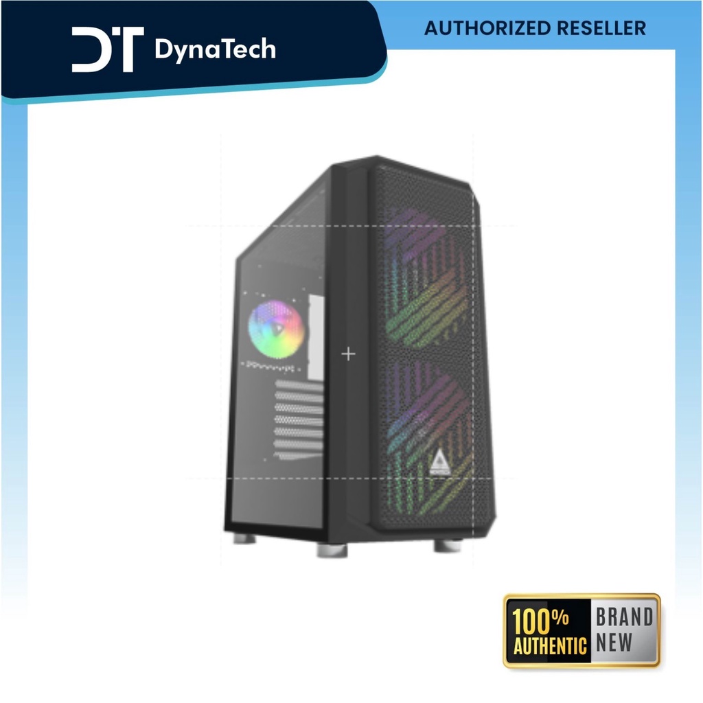 Montech Air X ARGB Mesh TG Black ATX Case 1*120mm, 2*200mm 40905 ...