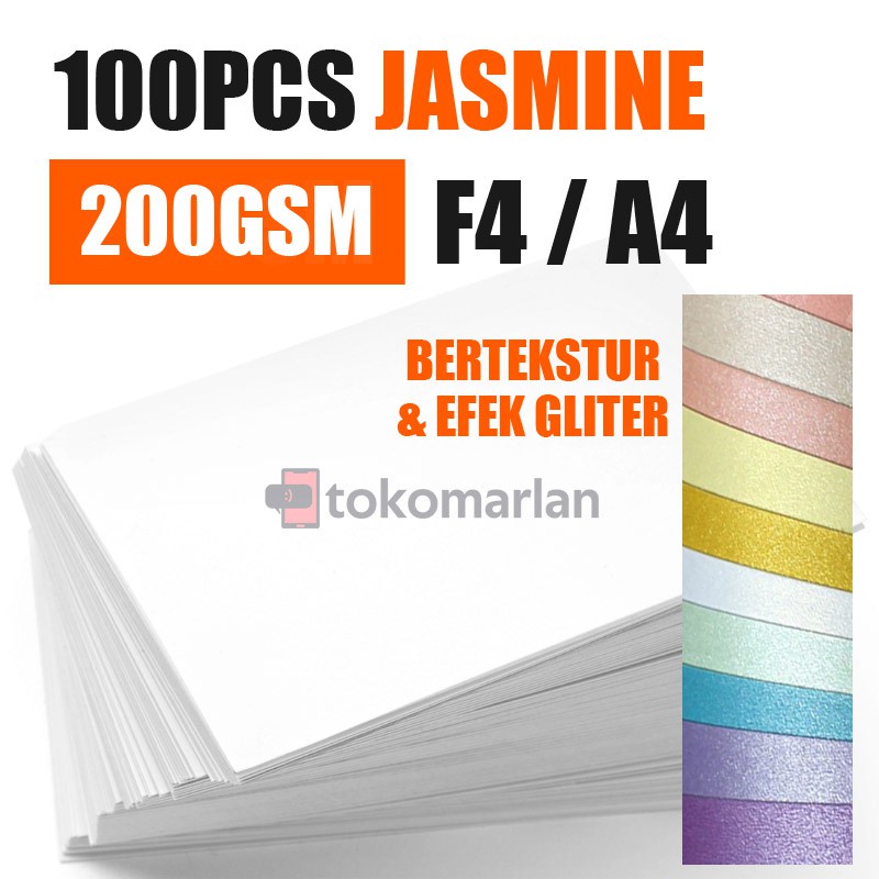 100 Sheets Jasmine Paper 200gsm F4 A4 A5 Invitation Certificate Craft ...