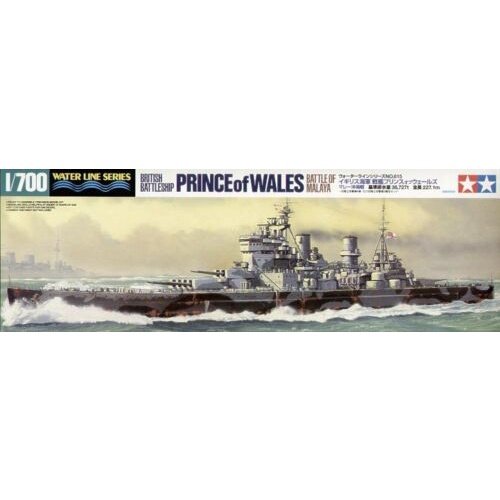 Tamiya 31615 1/700 Waterline Model Kit British RN Battleship HMS Prince ...
