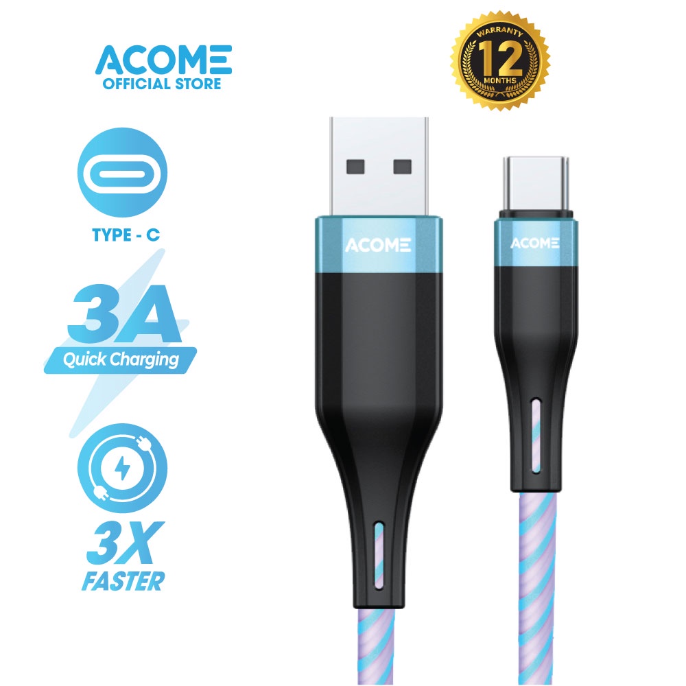 ACOME Type-C Cable Dynamic Streamer Fast Charging Data Cable ARC-010 ...