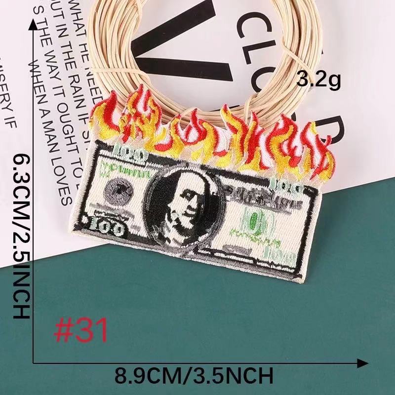 Computer Embroidered colored mix Word and Character ins cloth sticker ...