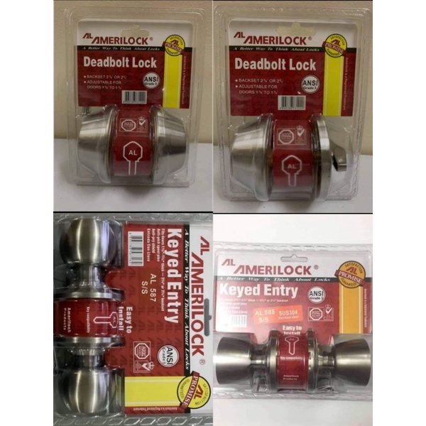 Amerilock Heavy duty Quality Doorknob and Deadbolt / doorlock ...