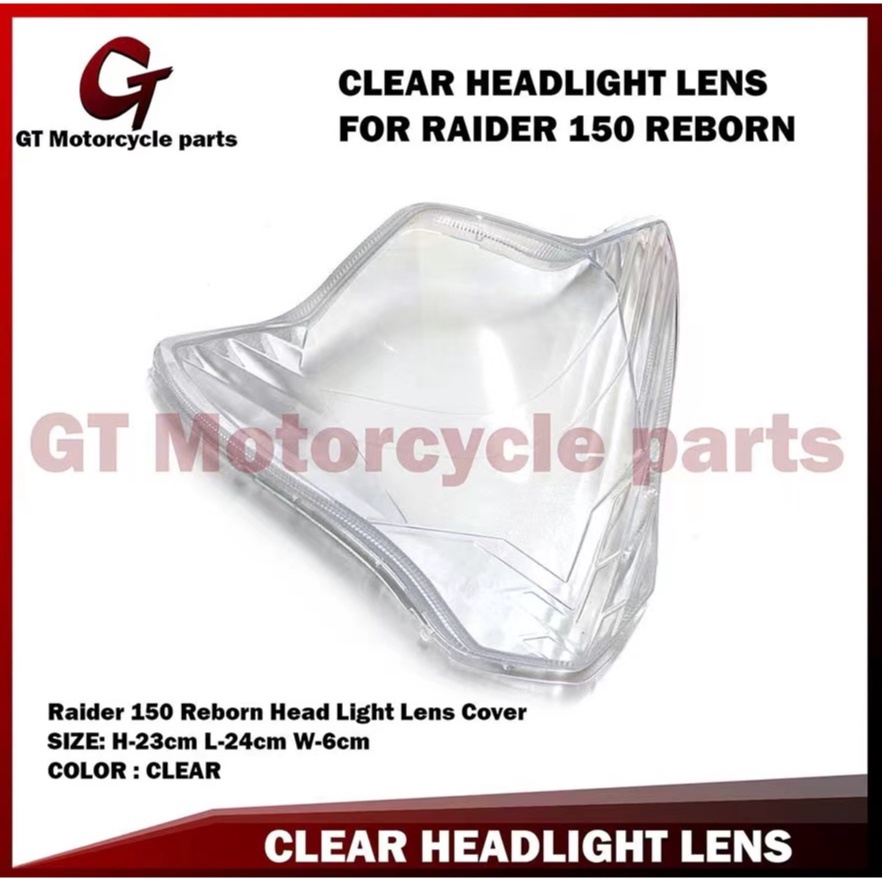 TINTED AND CLEAR HEADLIGHT LENS FOR RAIDER 150 REBORN FOR MOTORCYCLE ...