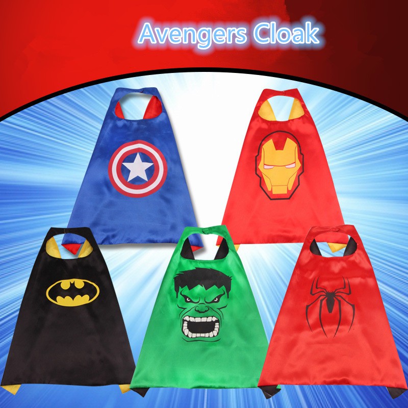Marvel Avengers Figures Cosplay Cloak Cape Captain America Spider man ...