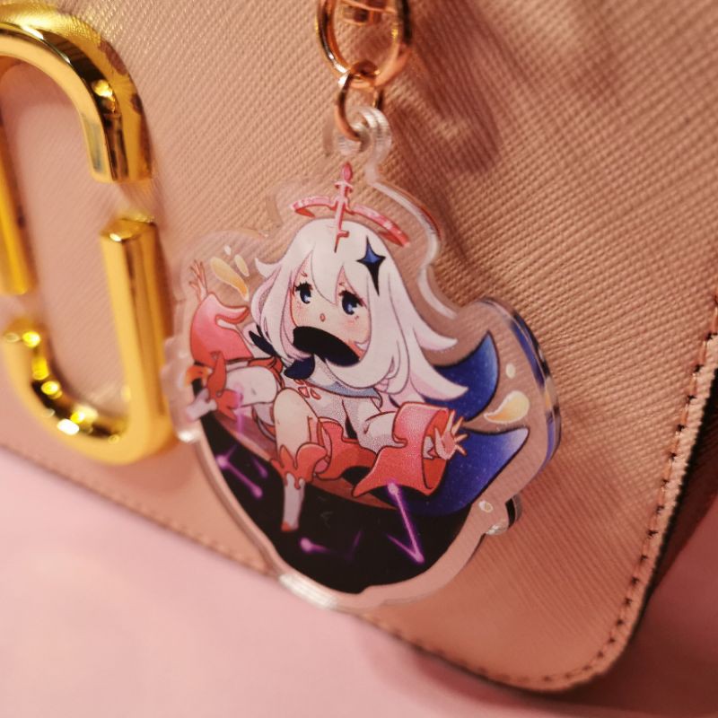 Cute Paimon Genshin Impact Emergency Food Acrylic Charm Keychain ...