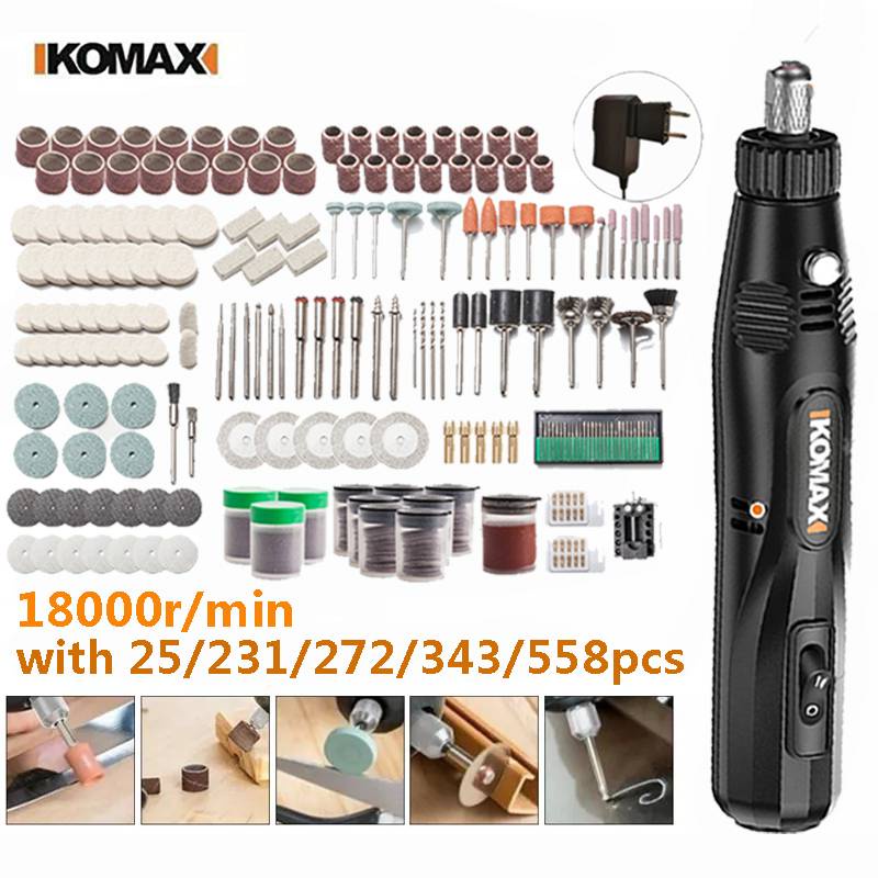 KOMAX 12V Mini Electric Grinder Mini Dremel Drill Electric Grinding Set ...