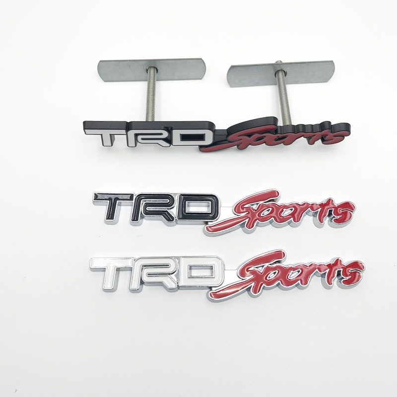 1PCS Toyota TRD SPORT LOGO 3D Metal Car Sticker Sports Front Grille ...