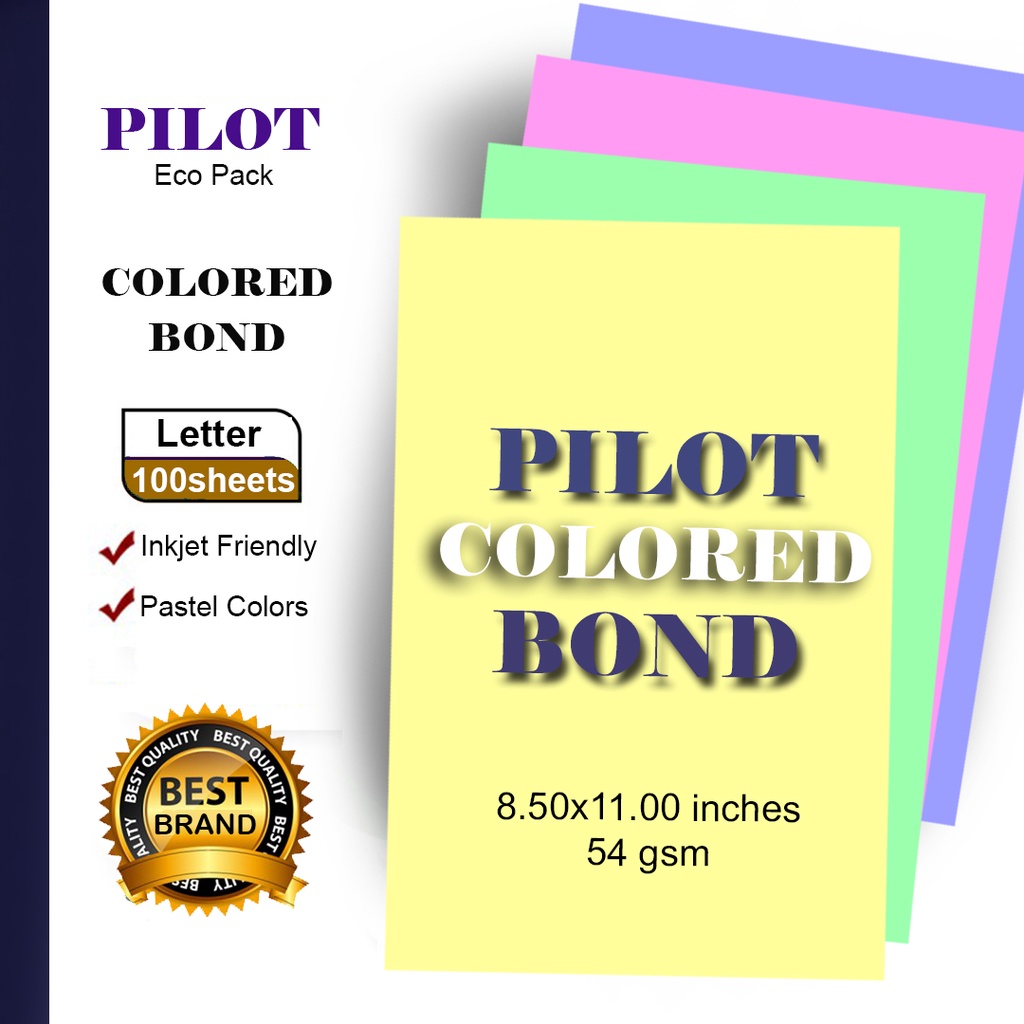 Pilot Colored Bond - Pastel Color (L) 100s | Shopee Philippines