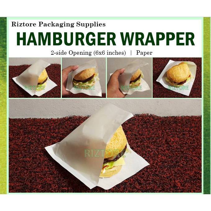 Hamburger Paper Pouch 6x6" White | Shopee Philippines