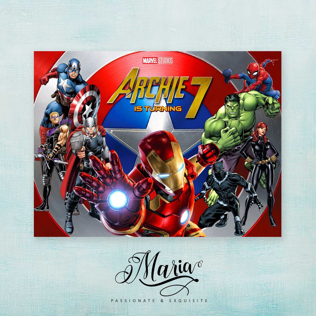 Avengers Personalized Birthday Banner | Shopee Philippines
