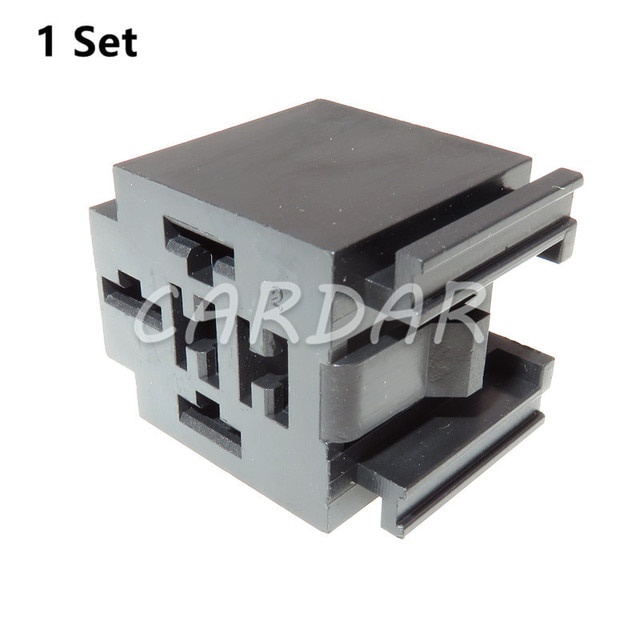 1 Set 5 Pin Automotive Relay Base Connector Relay Sockets With Metal ...
