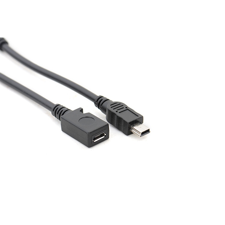 USB 2.0 Mini-B 5-Pin Male to Micro Female Charing & Sync Adapter Cable ...