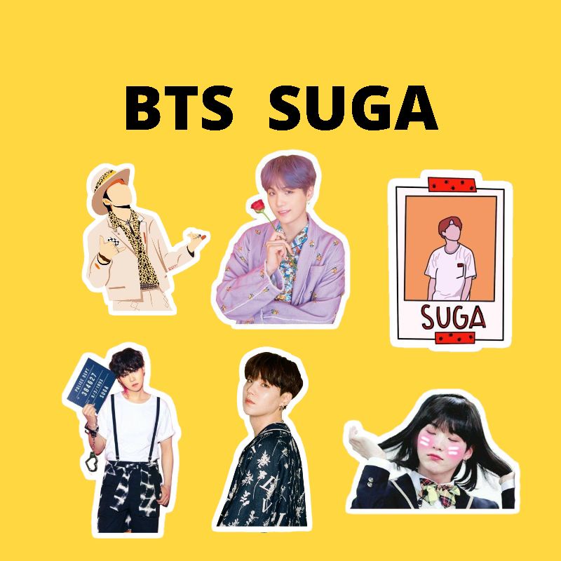 BTS SUGA Laminated VINYL Waterproof Stickers | Shopee Philippines
