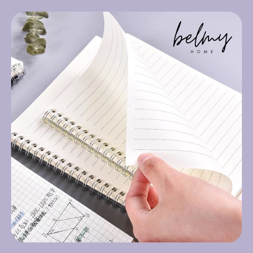 A5 A6 B5 Minimalist Notebook Spring Binder Horizontal Type Lined Muji-Inspired Notebook | Shopee ...