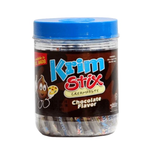 Krim Stix Cream paste Krim stix Jar 100 pieces (CHOCOLATE) | Shopee ...