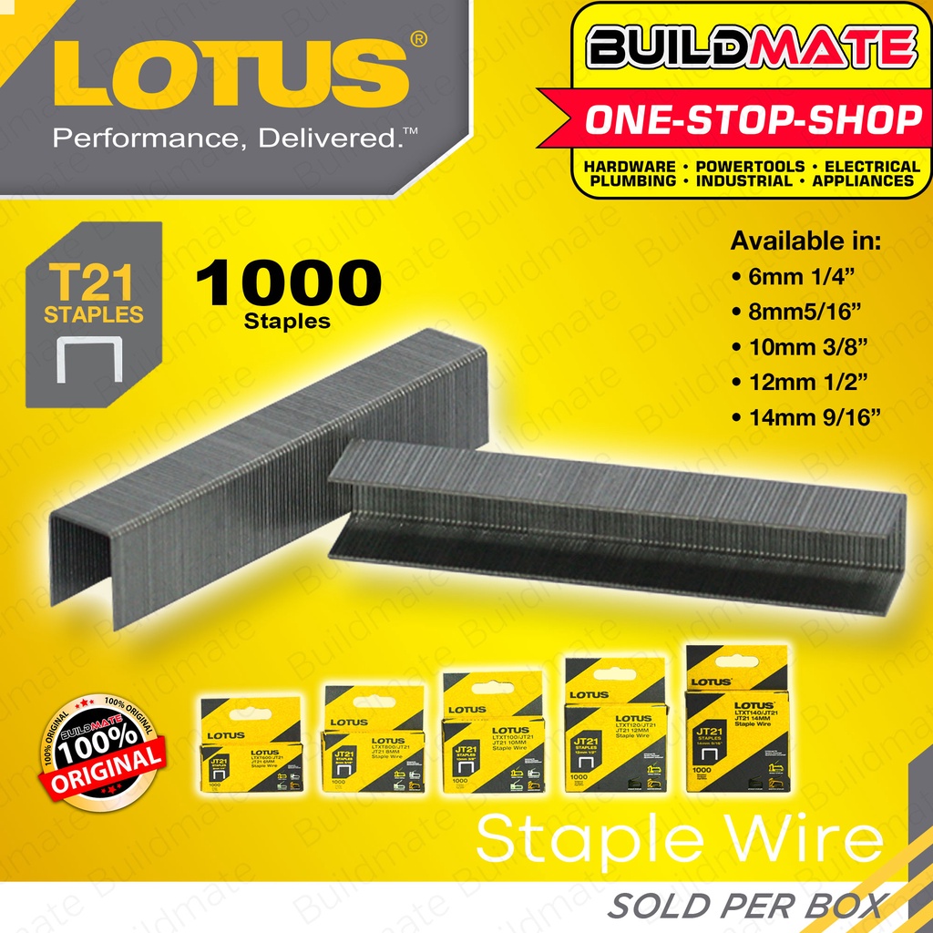 LOTUS Staple Wire 1000 PCS JT21 6mm | 8mm | 10mm | 12mm | 14mm SOLD PER ...