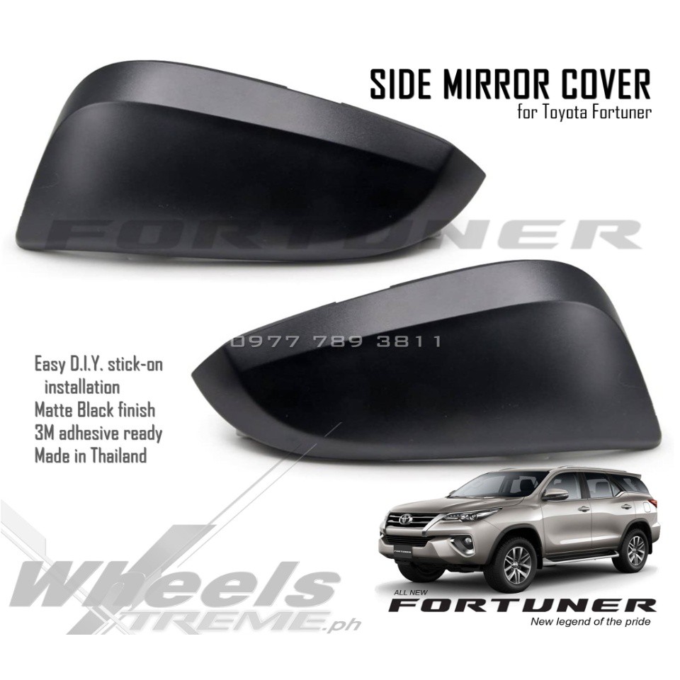 TOYOTA FORTUNER 2016-2025 SIDE MIRROR COVER MATTE BLACK 1set 2pcs ...