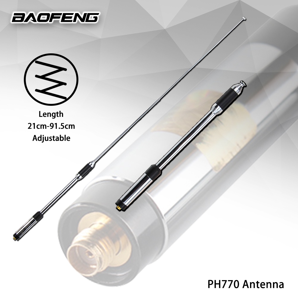 Baofeng RH770 SMA female high gain telescopic antenna for Baofeng UV-5R two-way walkie-talkie ...