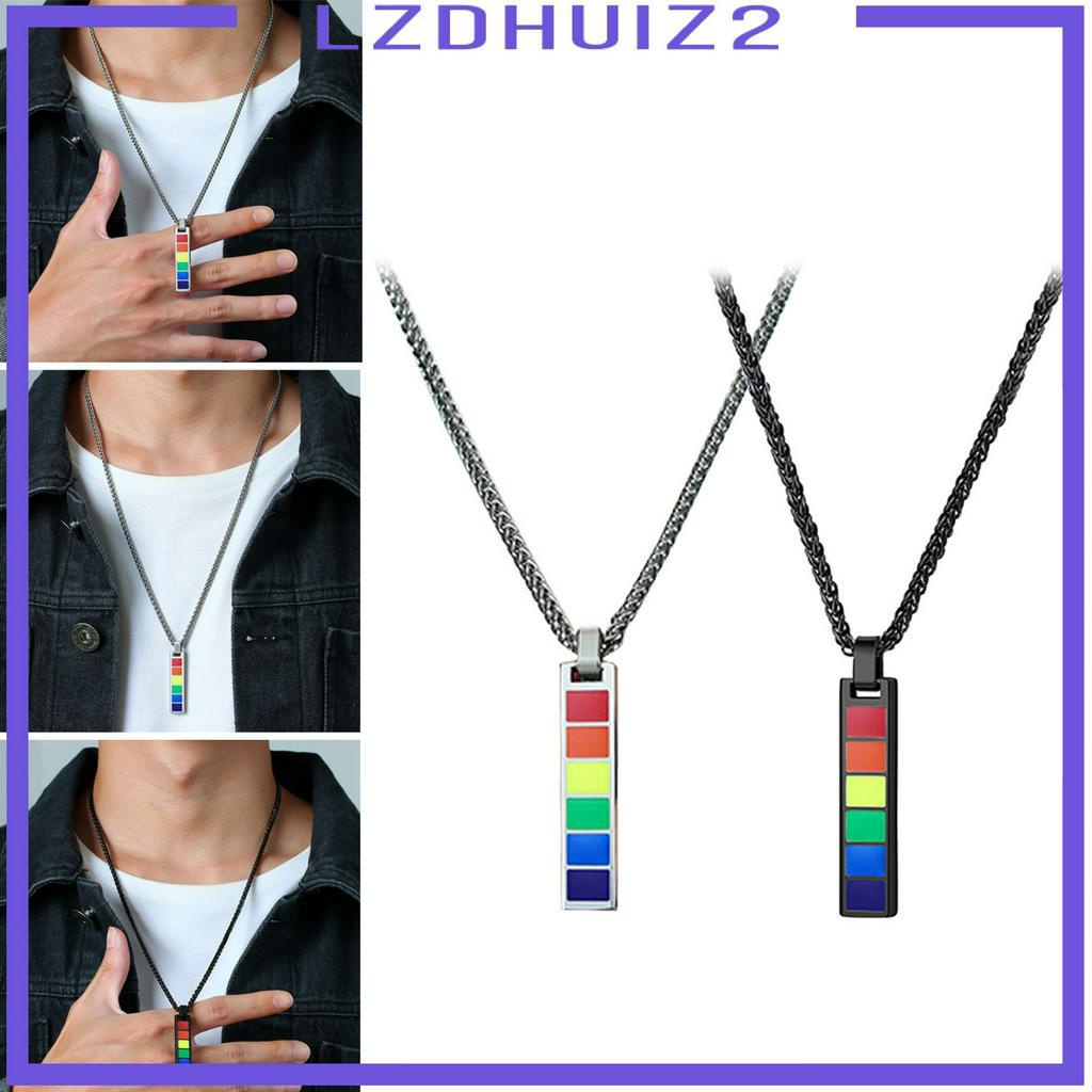 Les Fleurs Chic Peace Rainbow Pendant Necklace Chain Gift | Shopee ...