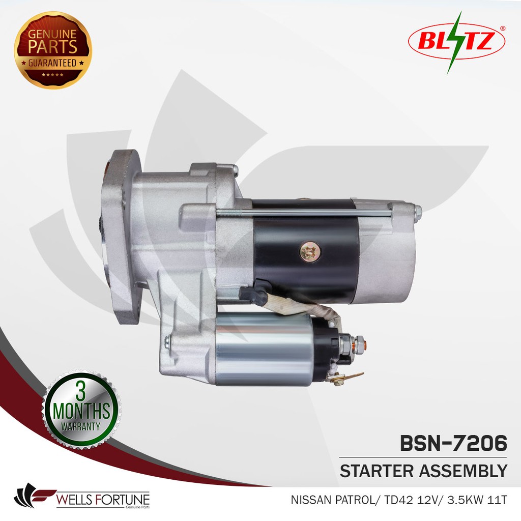 NISSAN PATROL TD42 12V 11T 3.5KW BLITZ STARTER ASSEMBLY (1 PC) | Shopee ...