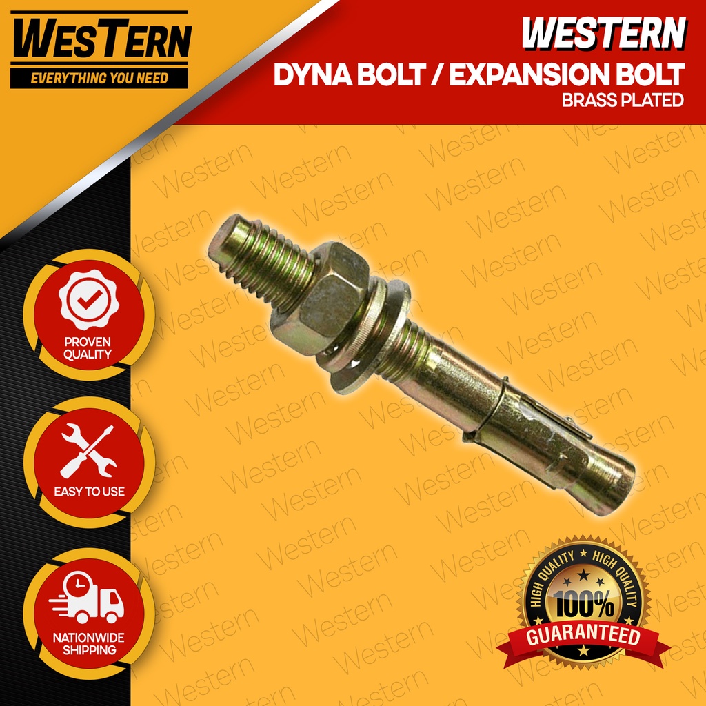 WESTERN Brass Plated Dyna Bolt / Expansion Bolt | Shopee Philippines