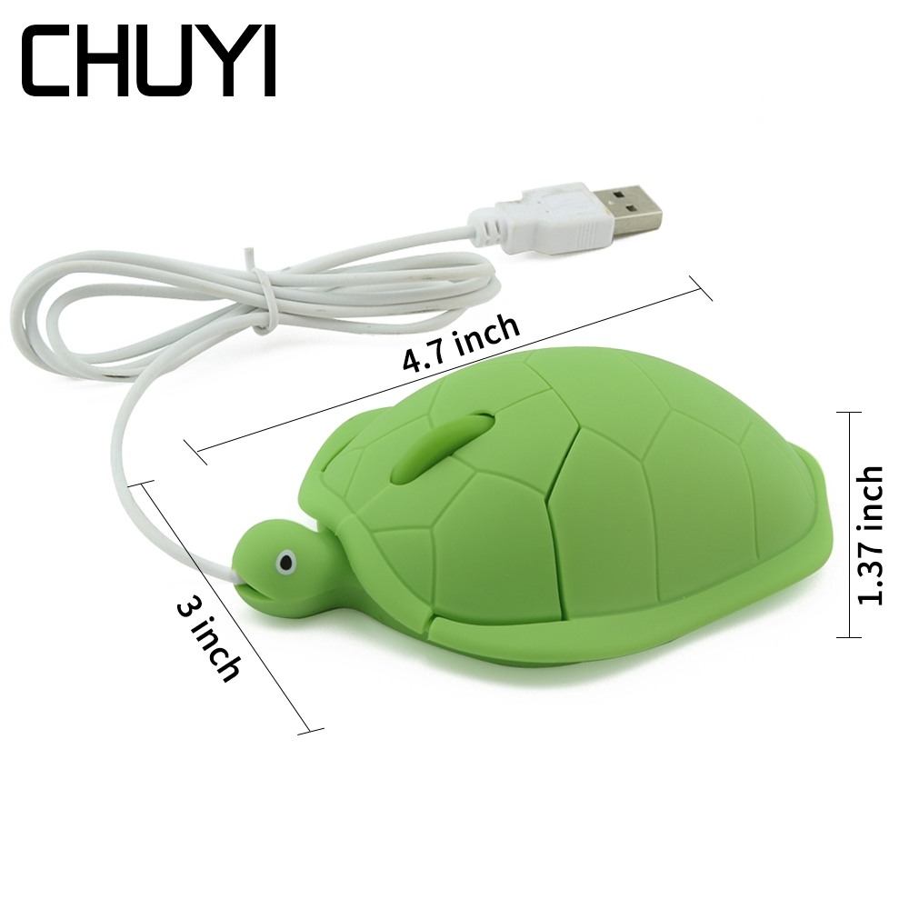 Cute Animal Turtle Shape USB Wired Lovely Corded Mouse Optical Mice For ...
