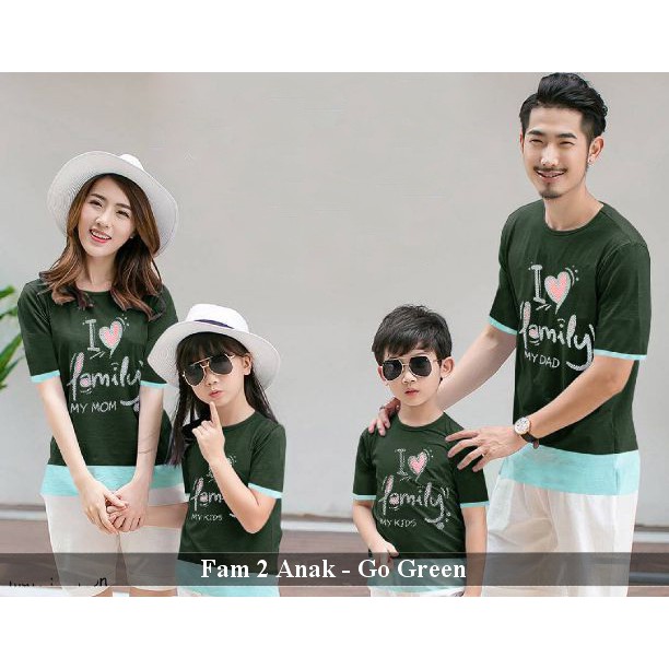 Simple Family T-shirt | Family clothes | Fam-2go Green Children ...
