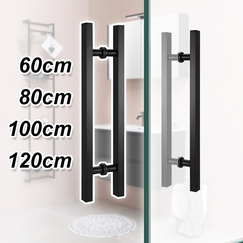 Push Pull Glass Door Handle Heavy Duty Stainless Steel Wood Door Handle ...