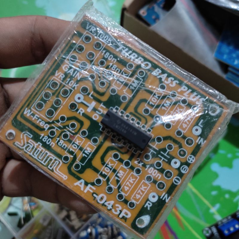 Pcb turbo bass Complete With ic lm324 original texas instrument ...