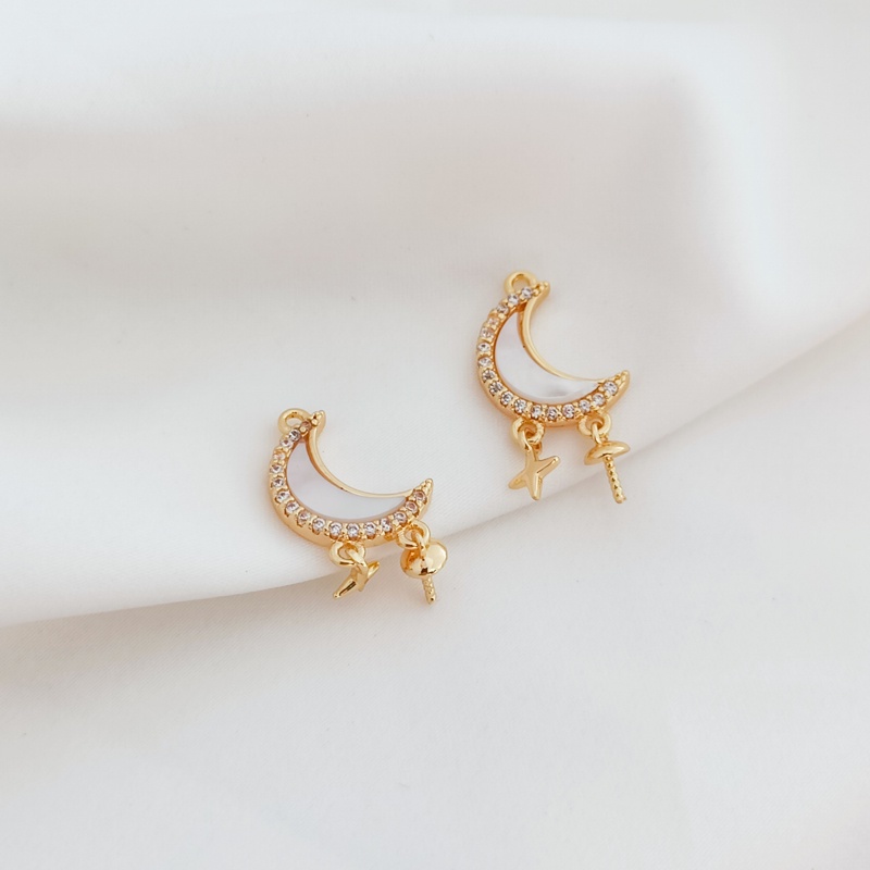 Strong Color-Preserving 14K Gold-Coated Zircon Stickers Shellfish Small ...