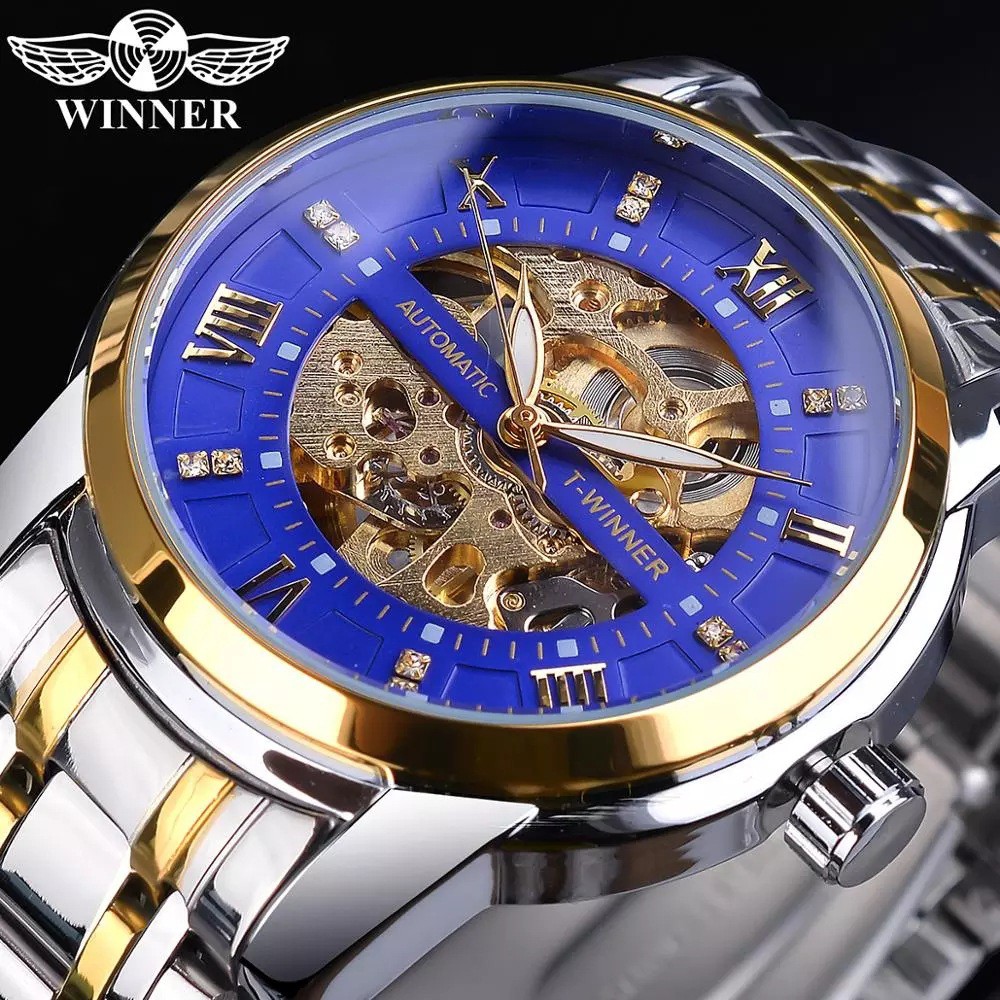 Winner Watch for Men Waterproof Automatic Watch Skeleton Stainless ...