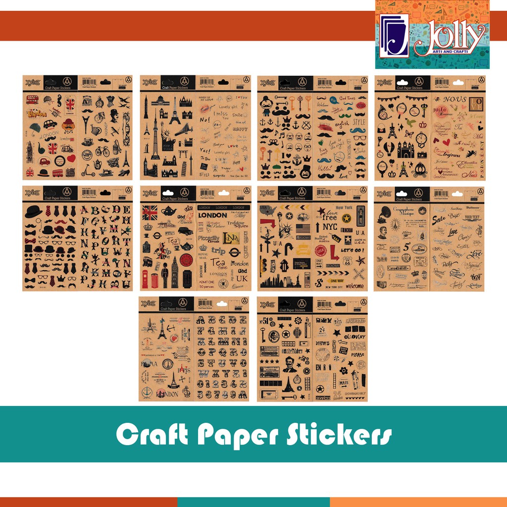 Craft Paper Stickers-Cute Asst Designs Stickers - Assorted Designs for ...