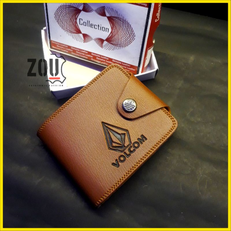 Zou Acc!! Men's Button Leather Wallet - Cool Men's Wallet With Buttons ...