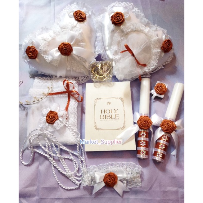 WEDDING ESSENTIALS SET With Candle Sponsor (2pcs) And Bible Set ...