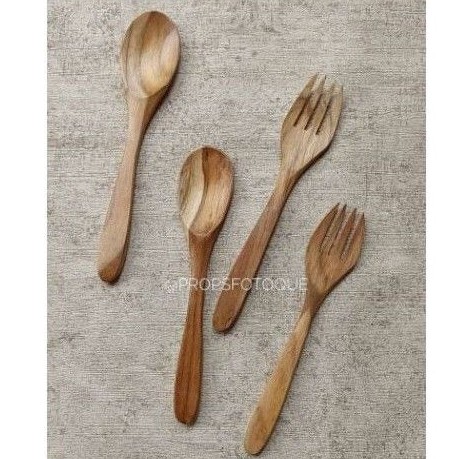 KAYU Wooden Cutlery Set - Teak | Shopee Philippines