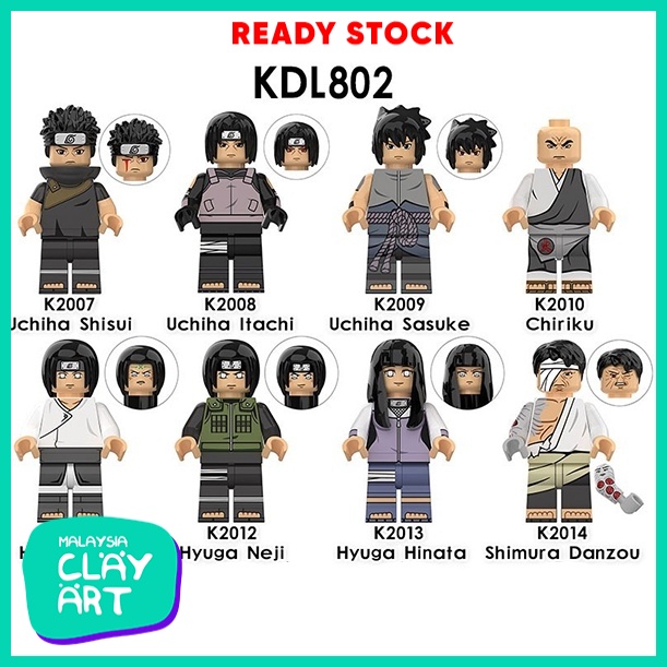 Naruto Series Lego Minifigures Uchiha Sasuke Hyuga Hinata Building ...