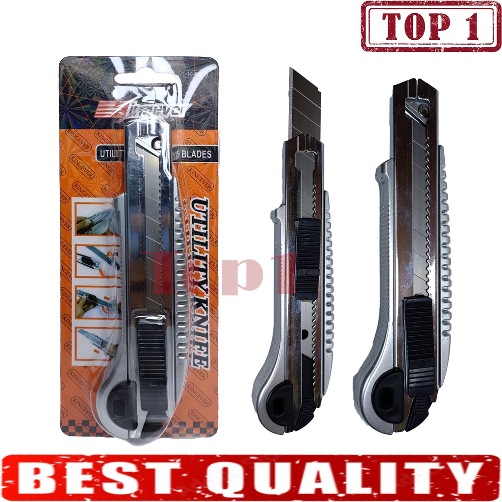 Utility Knife Cutter with 5 Blades METAL {Sold per pc) | Shopee Philippines