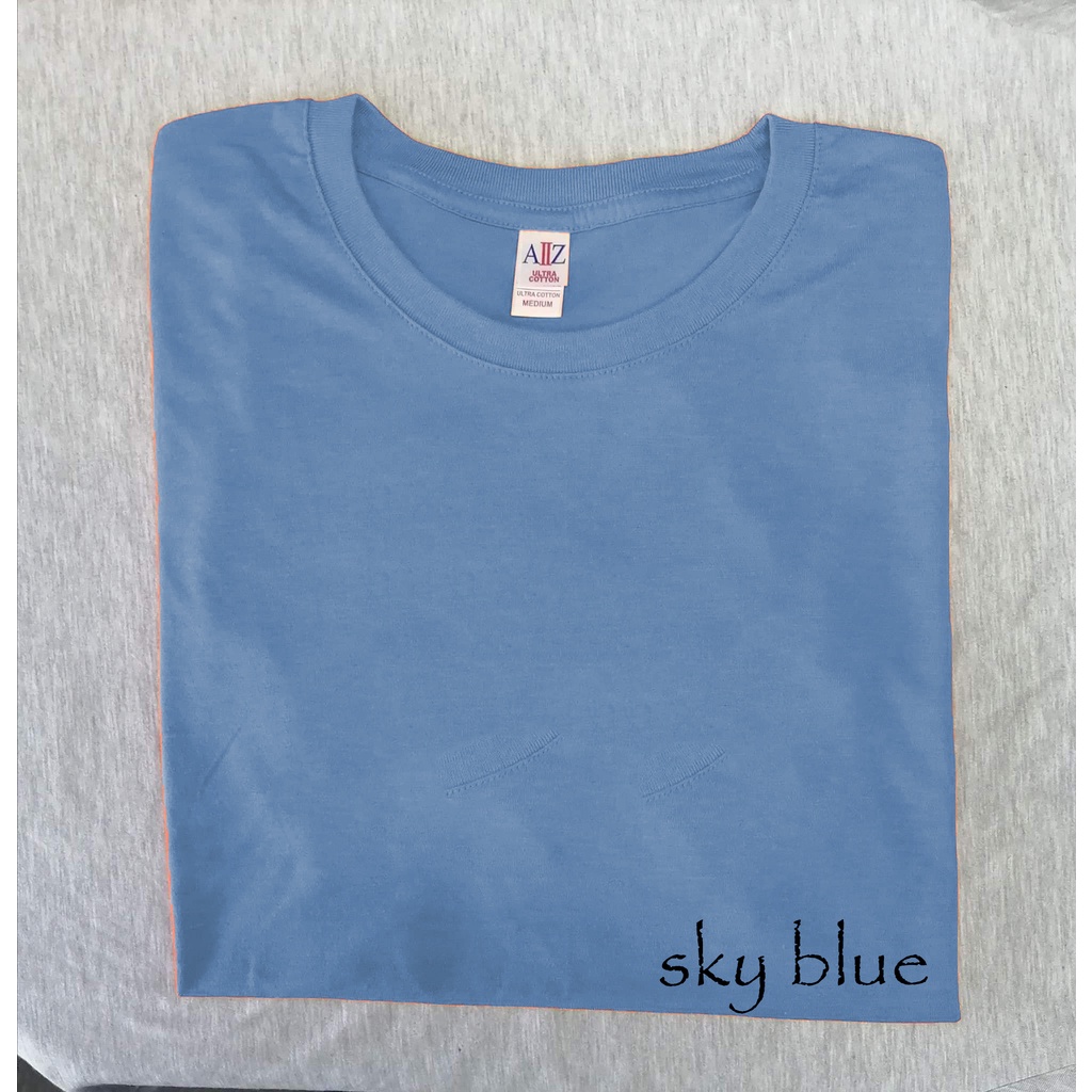 AIIZ /A2Z Ultra Cotton Plain Shirt UNISEX (SKY BLUE) | Shopee Philippines