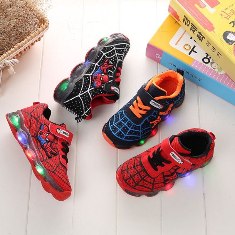 Future Seeds LED shoes for kids spider Image cartoon light up shoes for ...