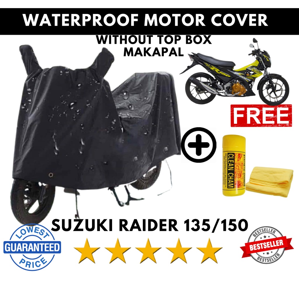 SUZUKI RAIDER 135/150 MOTOR COVER WATERPROOF WITH FREE CHAM / SUZUKI ...