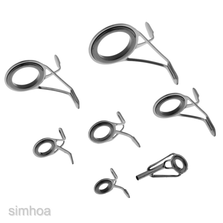 7pcs Stainless Steel Fishing Rod Guide Double Leg for Carp Rod | Shopee ...