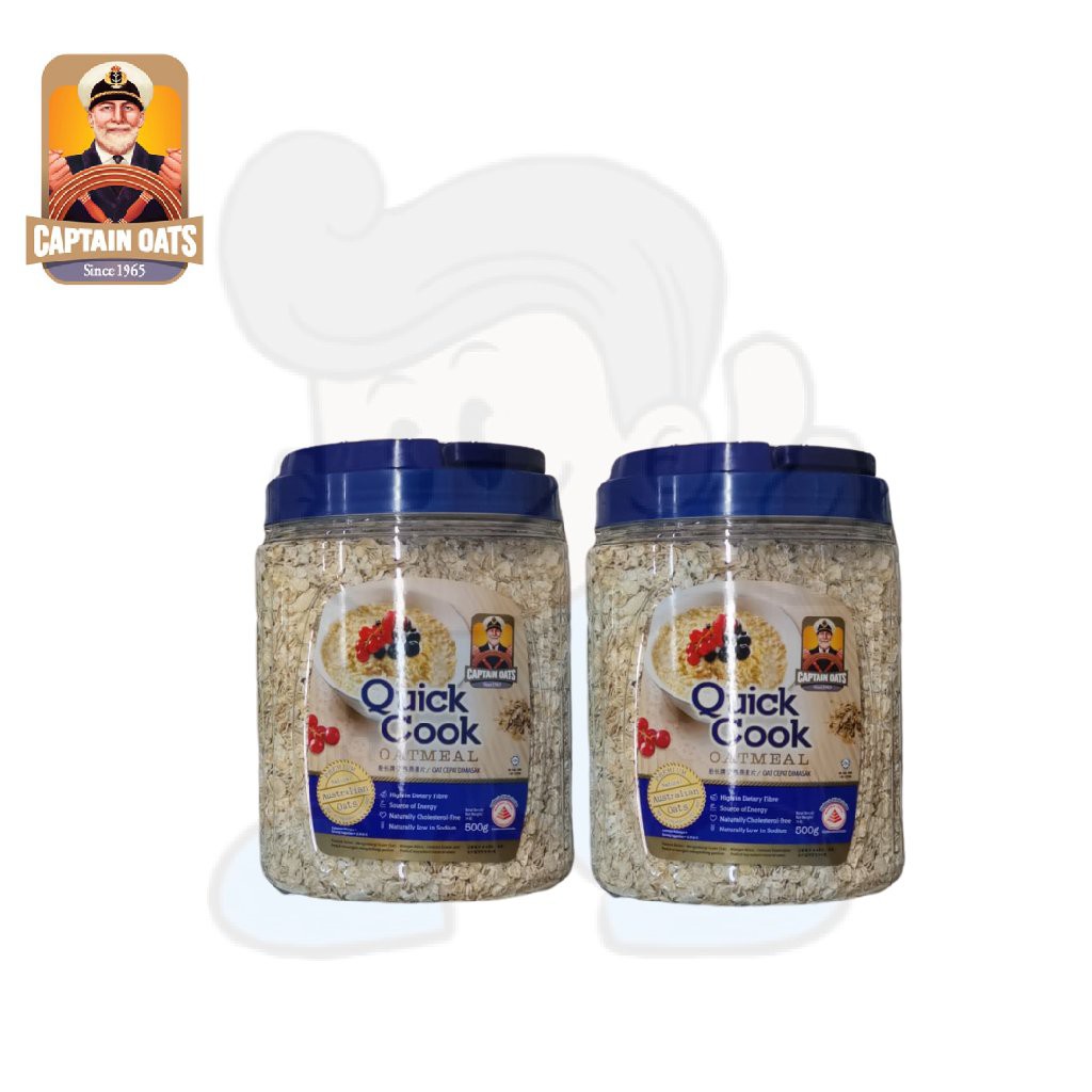 Captain Oats Quick Cook Oatmeal, ( 2 x 500g ) | Shopee Philippines