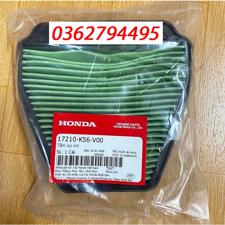 Winner v1/Winner X/Winner V3 air filter (oiled) Genuine Honda Zin ...