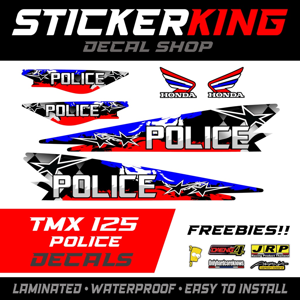 TMX 125 ALPHA POLICE DECALS HONDA | Shopee Philippines