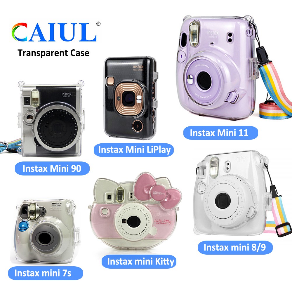 For Fujifilm Instax Mini Camera Crystal Carrying Cover Case Transparent ...
