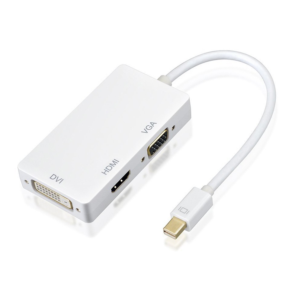3-in-1 Mini DisplayPort 1.2 To VGA/DVI/HD 1080P Thunderbolt Input ...