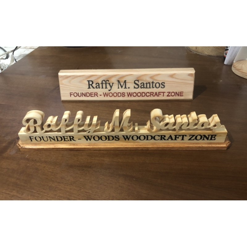 Office table top nameplate (Curved and Engraved) | Shopee Philippines