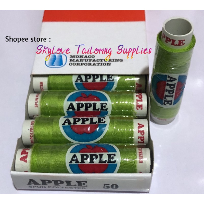 Apple Sewing Thread 100 Meters Sold per Box | Sinulid | Apple Spun ...