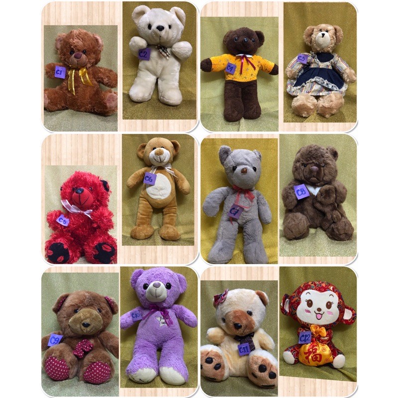 BEARS STUFFED TOYS 8” to 12 inches | Shopee Philippines