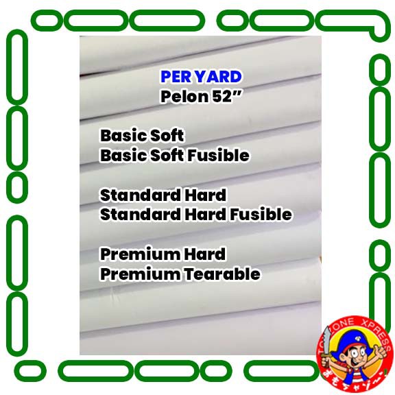 PER YARD Pelon Interlining Non Woven (SOFT / HARD / TEARABLE / FUSIBLE ...